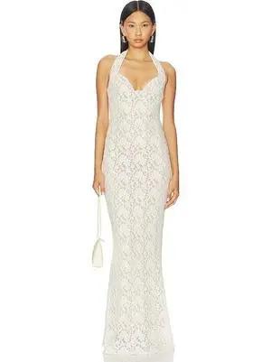 NOOKIE Mystique Halter Gown - Ivory