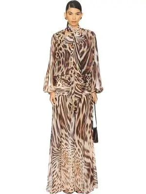 Retrofete Opaline Dress - Melting Animal Print