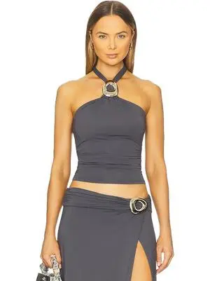 RUNAWAY THE LABEL Indiana Halter Top - Slate