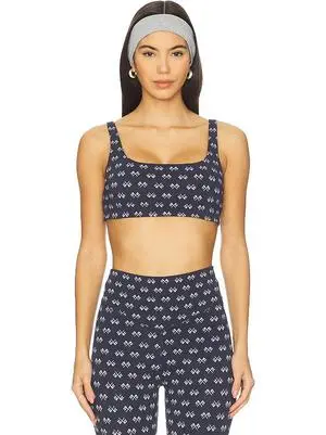 The Upside Cruzada Bridie Sports Bra In Navy - Jacquard