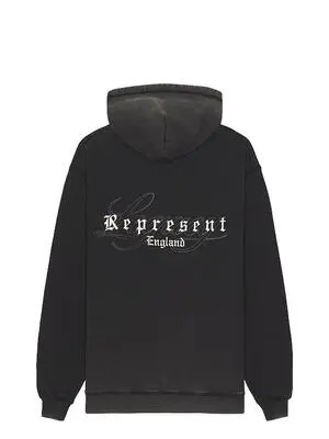 REPRESENT Legacy Overprint Hoodie - Vintage Black