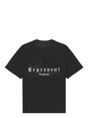 REPRESENT Legacy Overprint Tee In Black - Vintage Black