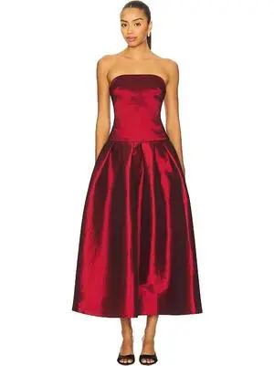 MORE TO COME Cambria Strapless Dress - Dark Red