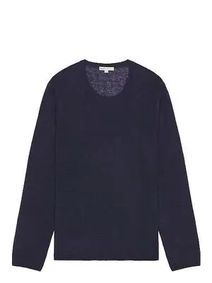 Onia Kevin Crewneck Linen Sweater - Deep Navy