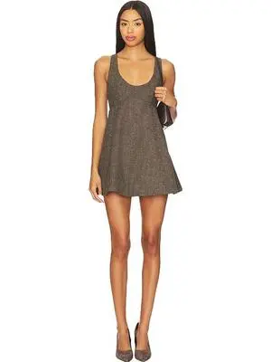 Free People Cyd Mini Dress - Espresso Combo