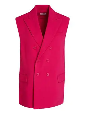 Red Valentino Double-breasted Crepe Vest - Fuchsia