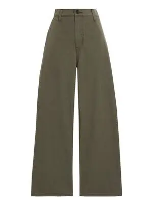 THE ELDER STATESMAN Cotton-twill Straight-leg Pants - Army Green