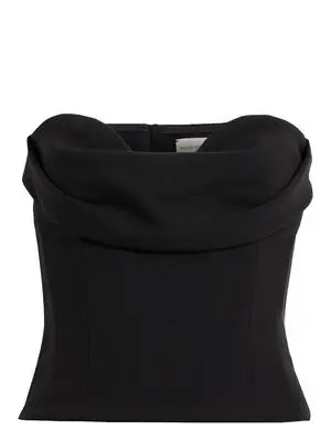 Magda Butrym Draped Bustier Top - Black