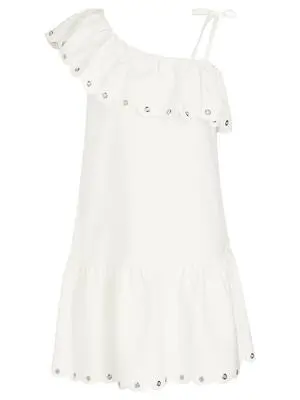 Red Valentino One-shoulder Mini Dress - White