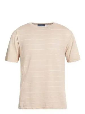 DANIELE FIESOLI Striped Crewneck Knit Top - Beige