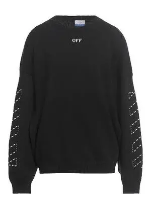 OFF-WHITE™ Crewneck Lightweight Knit Sweater - Black