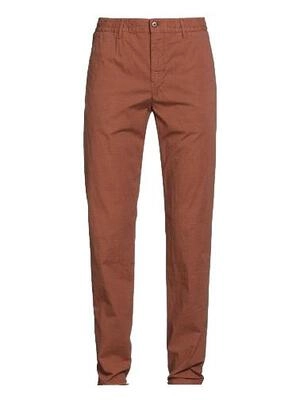 Incotex INCOTEX Military Cotton Stretch Checked Tapered Leg Trousers Rust