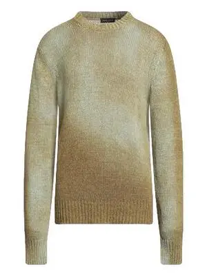 ROBERTO COLLINA Long Sleeve Tie-dyed Crewneck Sweater - Green