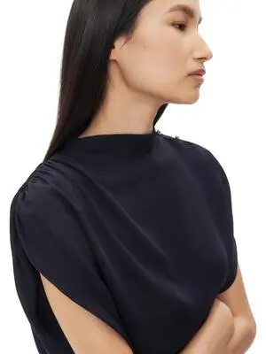 TWP CLOTHING Silk Georgette Top - Midnight