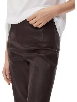 TWP Logan Stretch Leather Pant - Chocolate