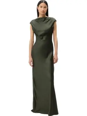 TWP Shiny Satin Maxi Dress - Duffle Bag