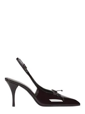 POTAMY 75mm Leather Heeled Pumps - Black