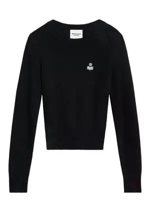 MARANT ETOILE Abelle Embroidered-logo Sweater - Black