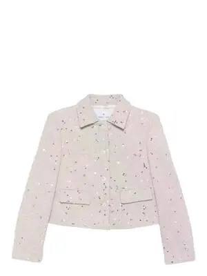 MANUEL RITZ Sequin-embellished Bouclé Coat - Neutrals