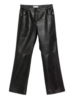 MANUEL RITZ Faux-leather Trousers - Black