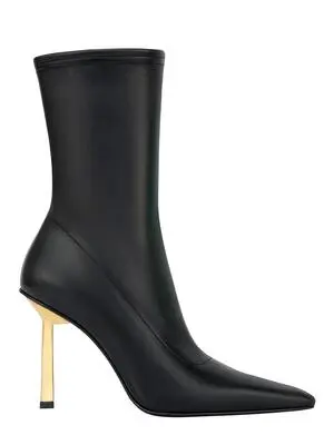 POTAMY Leather Ankle Boots - Black