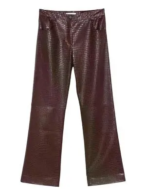 MANUEL RITZ Faux-leather Trousers - Red
