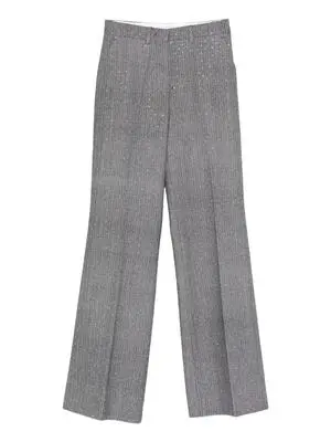 MANUEL RITZ Chevron Patterned Trousers - Black