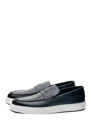 POCHE PARIS Strap-detail Loafers - Blue