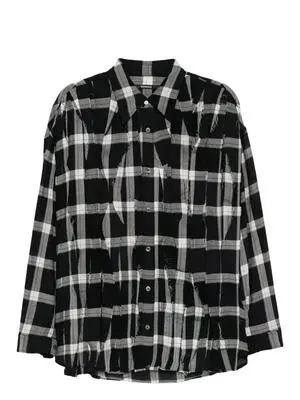 SONGZIO Checkered-plaid Shirt - Black