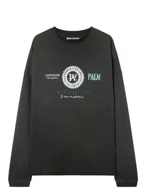 Palm Angels Dollar-graphic Long-sleeve T-shirt - Black