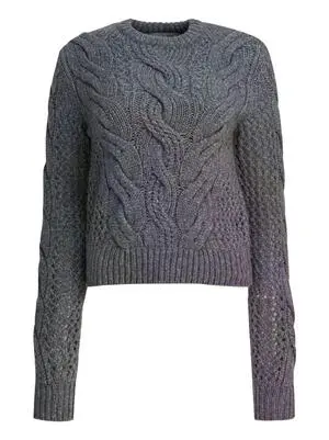 Max Mara Cable Knit Sweater - Grey
