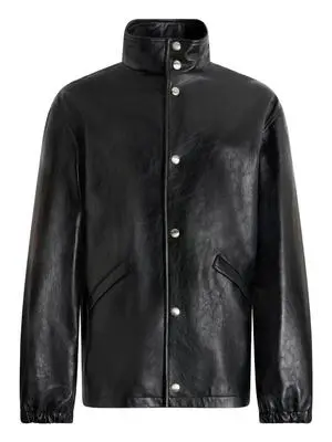 Bally Press-stud Fastening Leather Jacket - Black