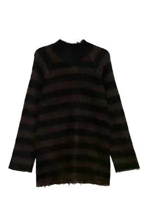 UNDERCOVERISM Striped Crew-neck Sweater - Brown