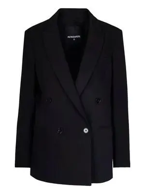 Patrizia Pepe Double-breasted Blazer - Black