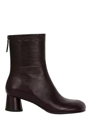 POTAMY 65mm Leather Ankle Boots