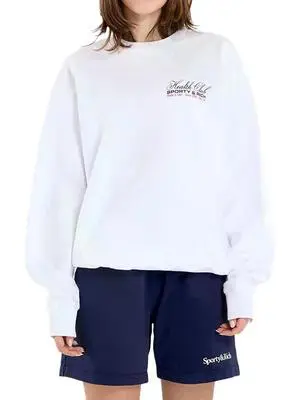 SPORTY & RICH Crew Neck Sweater - White