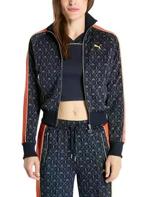 PUMA Patterned Zip Track Jacket - Blue