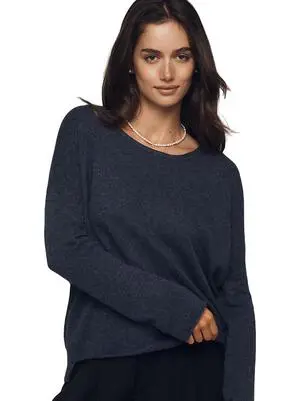 Maeve Relaxed Cashmere Sweater Atlantic Deep