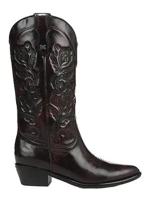 Sam Edelman Rue Western Boots Dark Wine