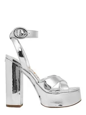 Sam Edelman Savannah Ankle-strap Heels - Silver