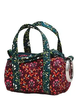 VERA BRADLEY Original Duffle Bag-shaped Bag Charm - Lattice Patchwork Mistletoe