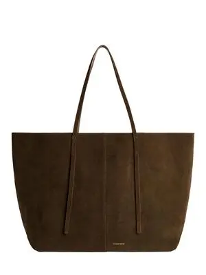 BY MALENE BIRGER Abilla Suede Tote Bag Coffee Brown