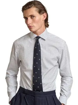 Ralph Lauren Mini-tattersall Shirt - Med Blue/navy W White