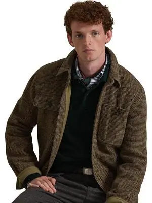 Ralph Lauren Tick-weave Harris Tweed Jacket - Sage Multi