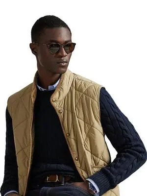 Ralph Lauren Hurston Quilted Utility Vest - Desert Khaki
