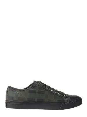 Ralph Lauren Check-print Oilcloth Sneakers - Navy Multi Plaid