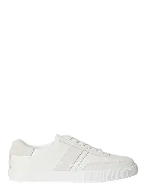 Ralph Lauren Braylee Leather & Suede Sneaker - Snow White/bianco