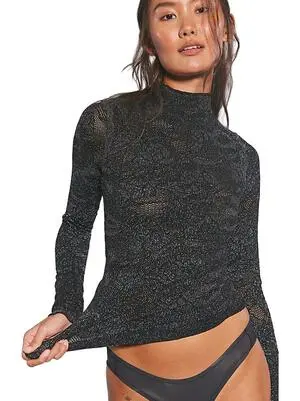 Free People Hidden Gem Layering Top - Black