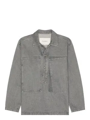 JW Anderson Patch Pocket Rugby Shirt In Grey - Light Grey