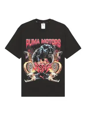 PUMA X A$ap Rocky Motors Tee In Black - Puma Black